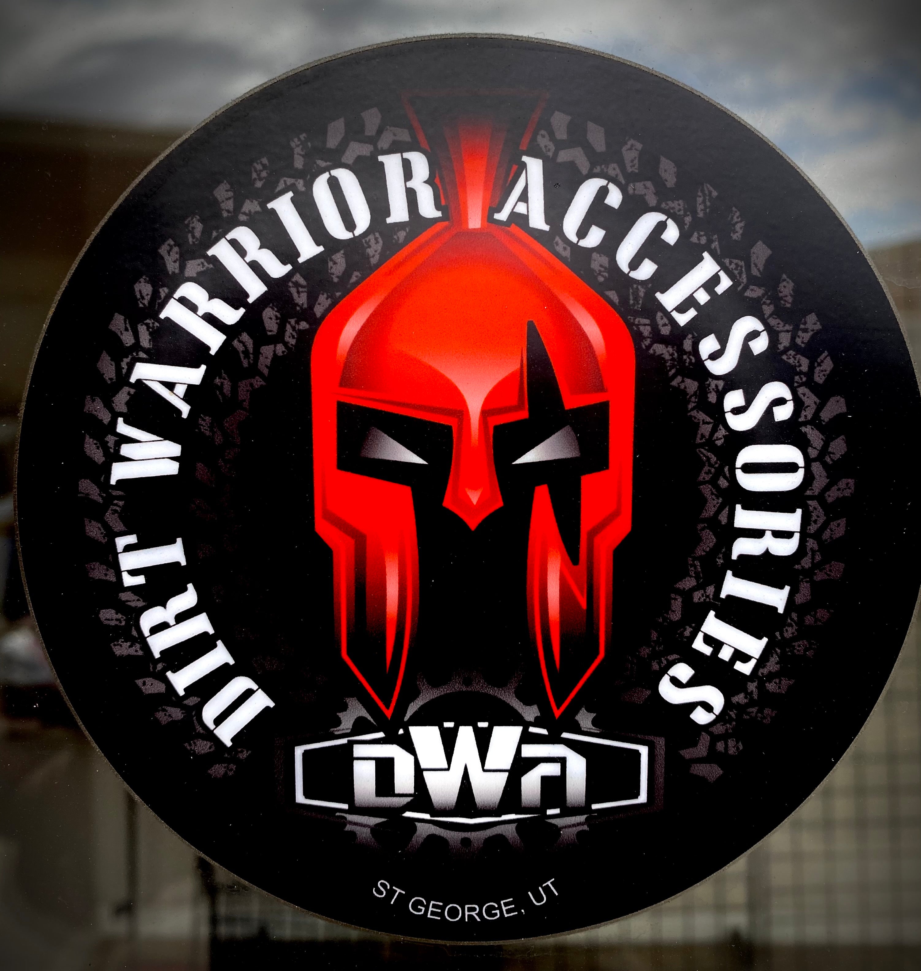 DWA LOGO STICKER 6.35" DIAMETER | Dirt Warrior Accessories